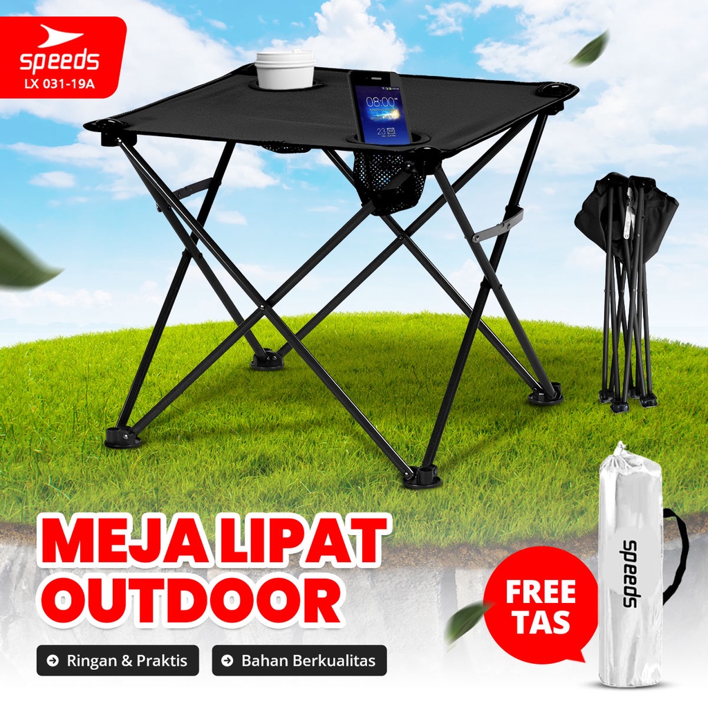 Jual SPEEDS Meja Lipat Folding Table Meja Camping Meja Portable Indoor ...
