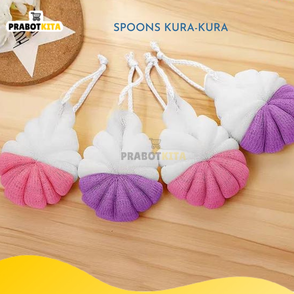 Jual Spoon Mandi Badan Putih Warna - Type Kura Kura / Shower Puff Spons ...