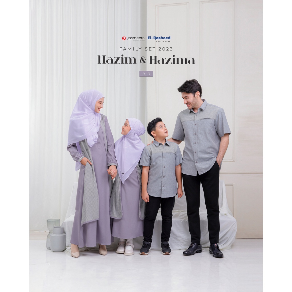 Jual Sarimbit Keluarga 2023 Premium Yasmeera Hazim Hazima Charcoal ...