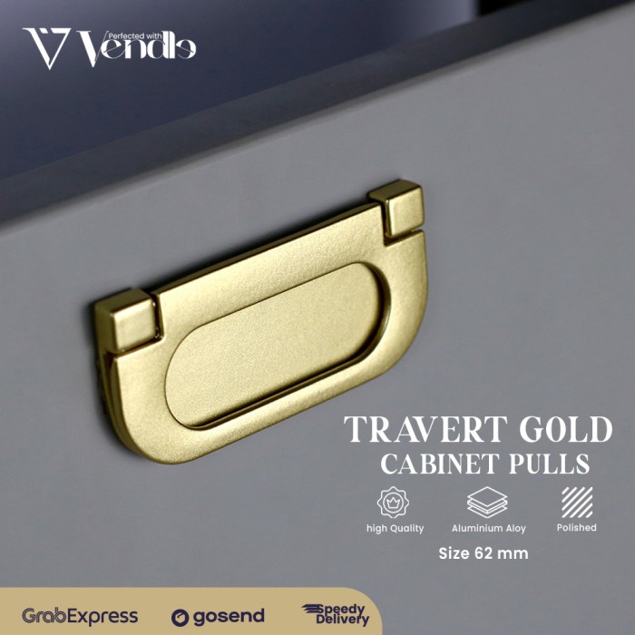 Jual Tarikan Handle Laci Gold Knob Pintu Lemari Gagang Kabinet ...