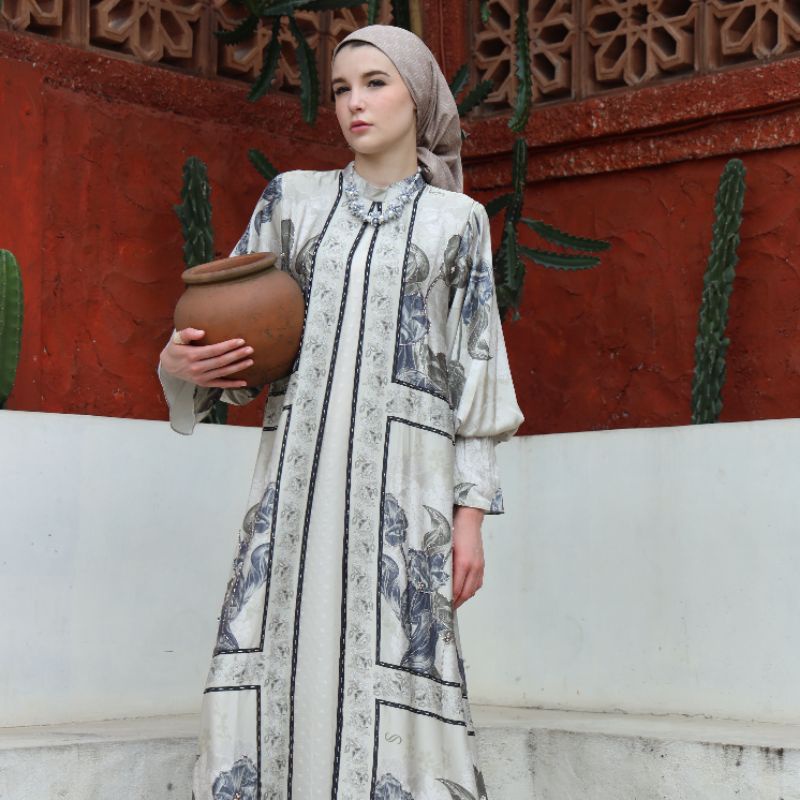 Jual KARIMAKE X SARAE - Dione Dress Color Woodland | Shopee Indonesia