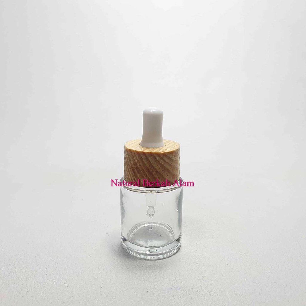 Jual Botol Kaca Serum 20 ml Cilinder Clear Ori Tutup Pipet Kayu / Botol ...