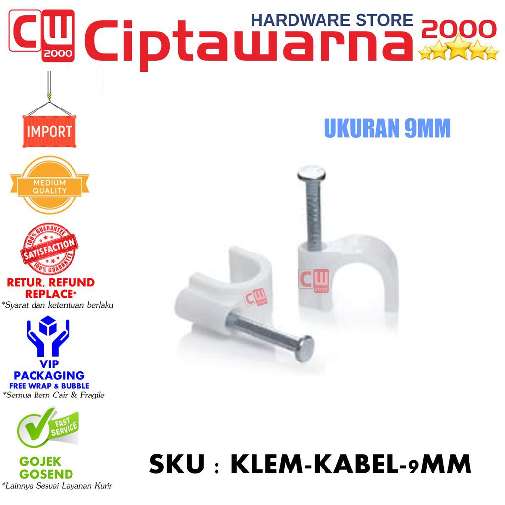 Jual Klem Clamp Kabel Listrik Penjepit 9MM | Shopee Indonesia