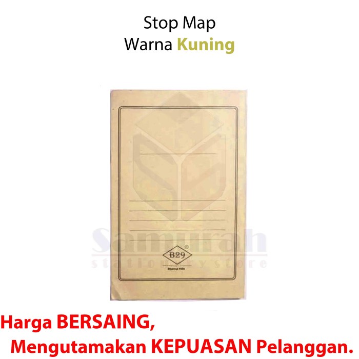 Jual [dd] Stop Map Folio Map Berkas Kertas Dokumen F4 Murah 23 X 36 Cm Stopmap Kuning