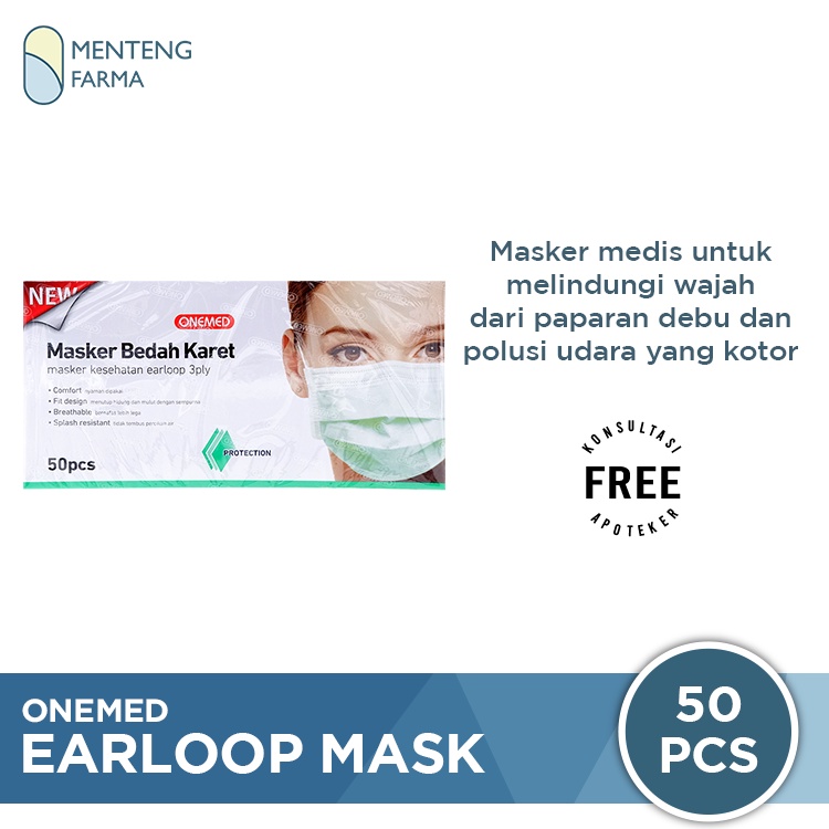 Jual Onemed Masker Earloop 50 Pcs - Masker Medis Onemed | Shopee Indonesia