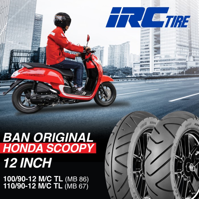 Jual Ban Belakang Motor IRC 110/90-12 MB67 Tubeless Honda Scoopy | Shopee Indonesia