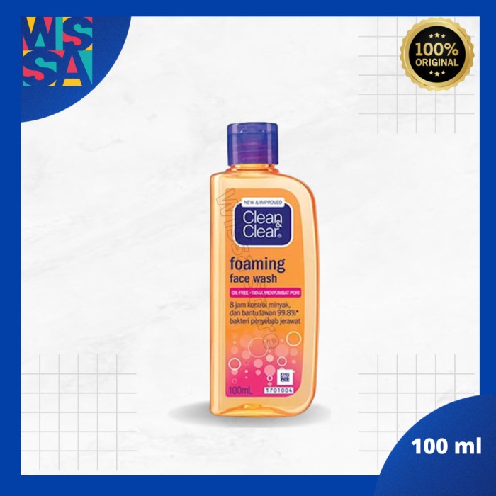 Jual Clean & Clear Pencuci Muka Foaming Face Wash Bebas Minyak 50 / 100 ...