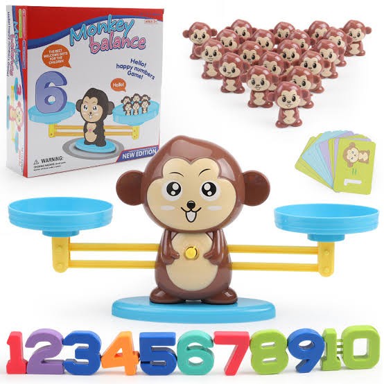Jual Mainan edukasi matematika timbangan anak Mainan Monkey Balance ...