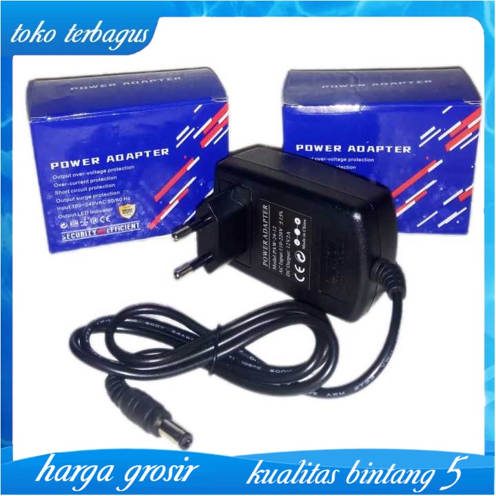 Jual Adaptor 12V 1A-2A 12V Switching Power Adapter Kamera CCTV Lampu ...
