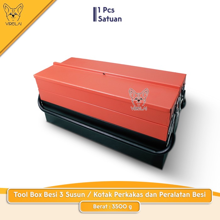 Jual Tool Box Besi 3 Susun / Kotak Perkakas dan Peralatan Besi 3 Susun ...