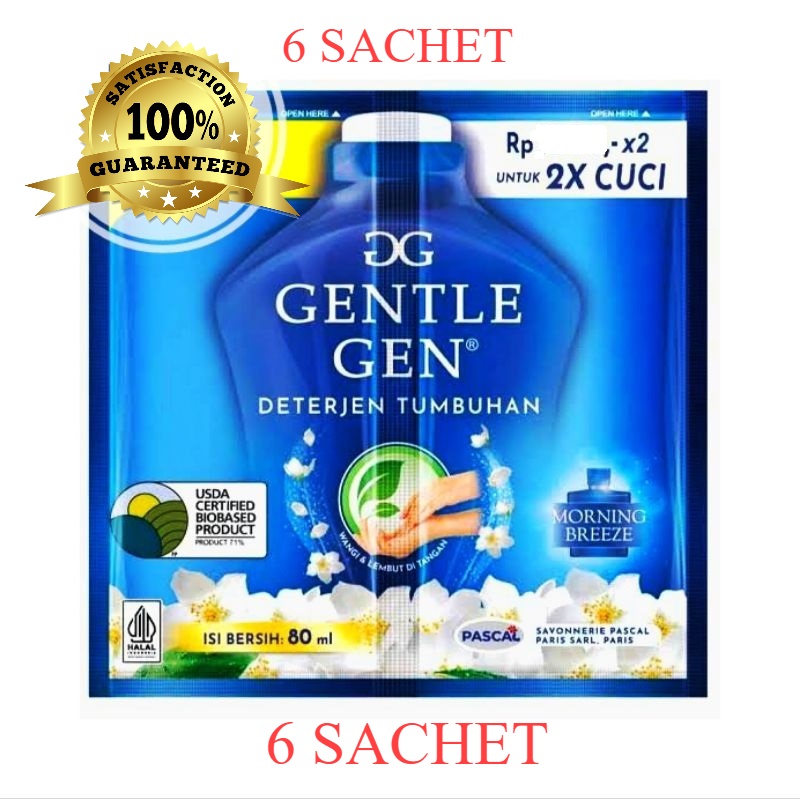 Jual GENTLE GEN Sachet 80ML Sabun Cuci Cair Liquid MORNING BREEZE ...