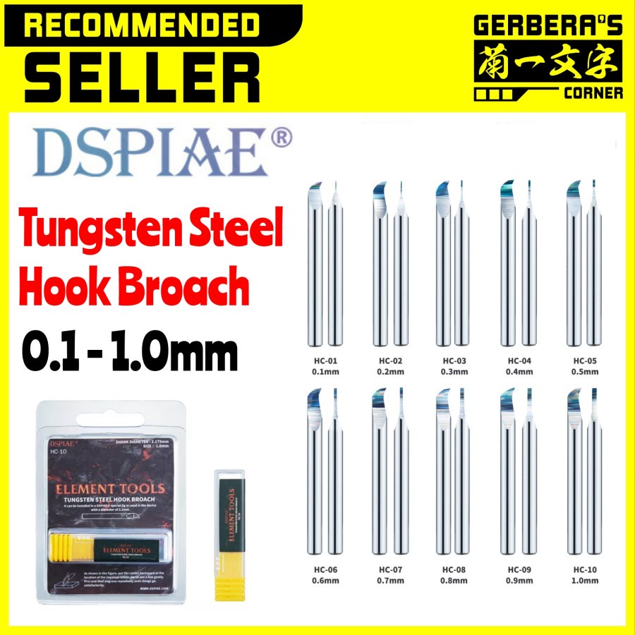 Jual DSPIAE Tungsten Steel Hook Broach 0.1-1.0mm Scriber Panel Line ...