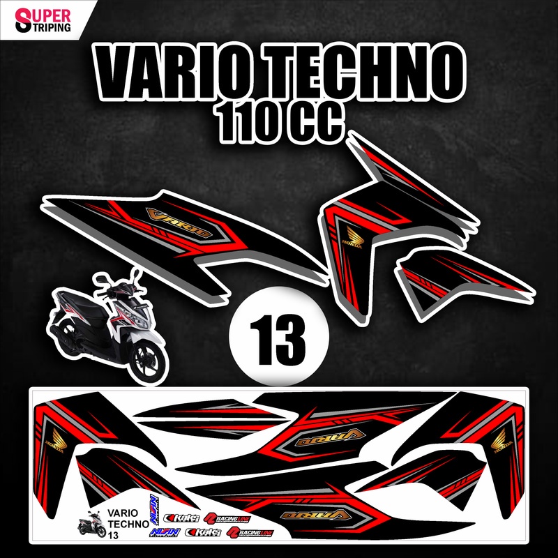 Jual STICKER VARIO TECHNO 110 Varian 13 - Desain Striping List Lis ...