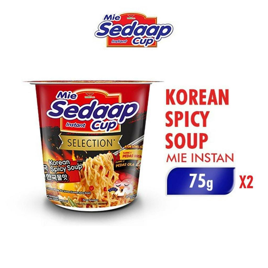 Jual SEDAAP Mie Instan Cup Korean Spicy Soup 2 x 75 gr | Shopee Indonesia