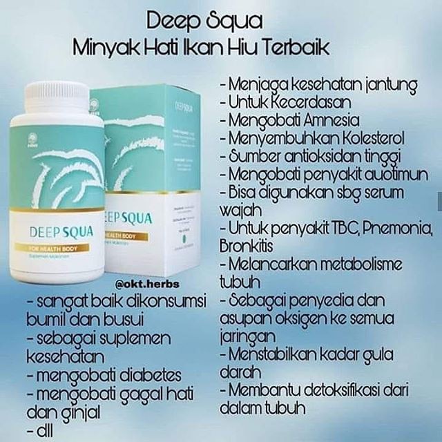 Jual DEEP SQUA ISI 100 SOFGEL MINYAK HATI IKAN HIU MENGURANGI RESIKO ...
