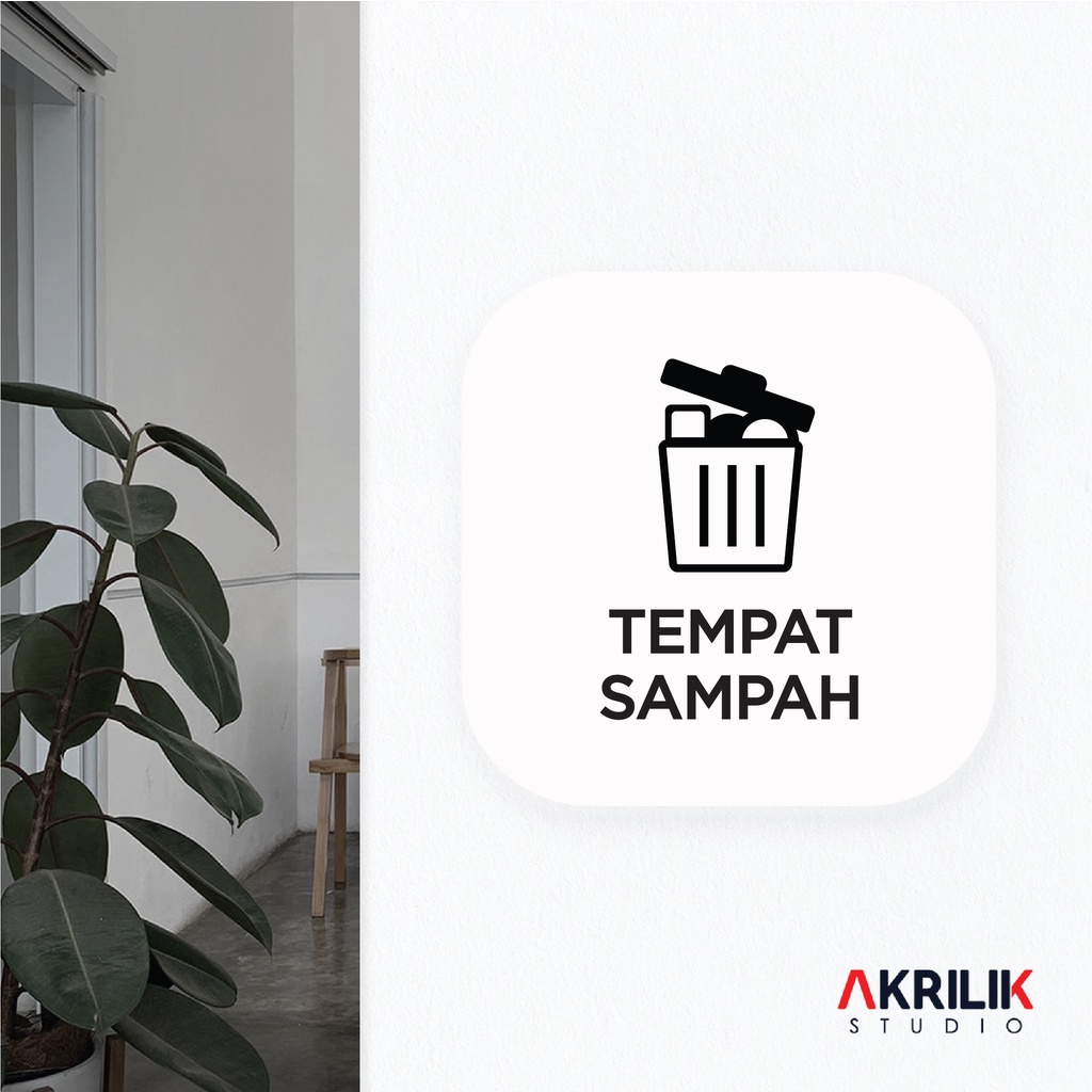 Jual Sign Board Akrilik Tempat Sampah Papan Acrylic Signage Tempel ...