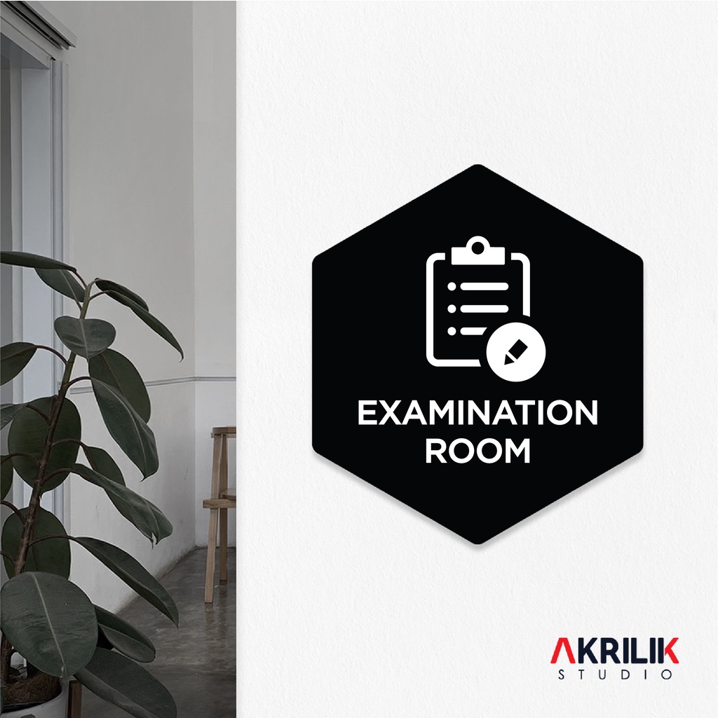 Jual Sign Board Akrilik Examination Room Papan Acrylic Signage Tempel ...