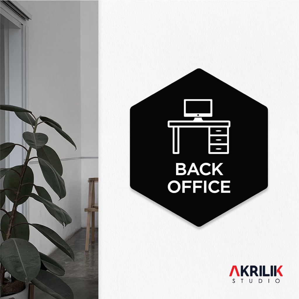 Jual Sign Board Akrilik Back Office Papan Acrylic Signage Tempel ...
