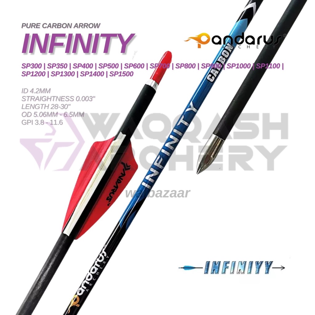 Jual PANDARUS INFINITY Carbon Arrow ID 4.2mm straightness 0.003 ...