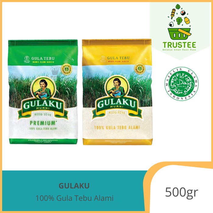 Jual GULAKU Gula Pasir Premium Sugar 500gr Tebu Murni Kristal Alami ...