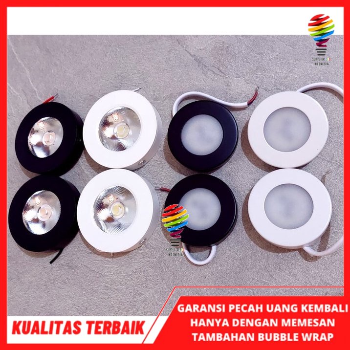 Jual LAMPU DOWNLIGHT OUTBOW MINI 3W / 5W / 3WATT / 5WATT HITAM PUTIH SLIM TEMPEL LEMARI PLAFON ...