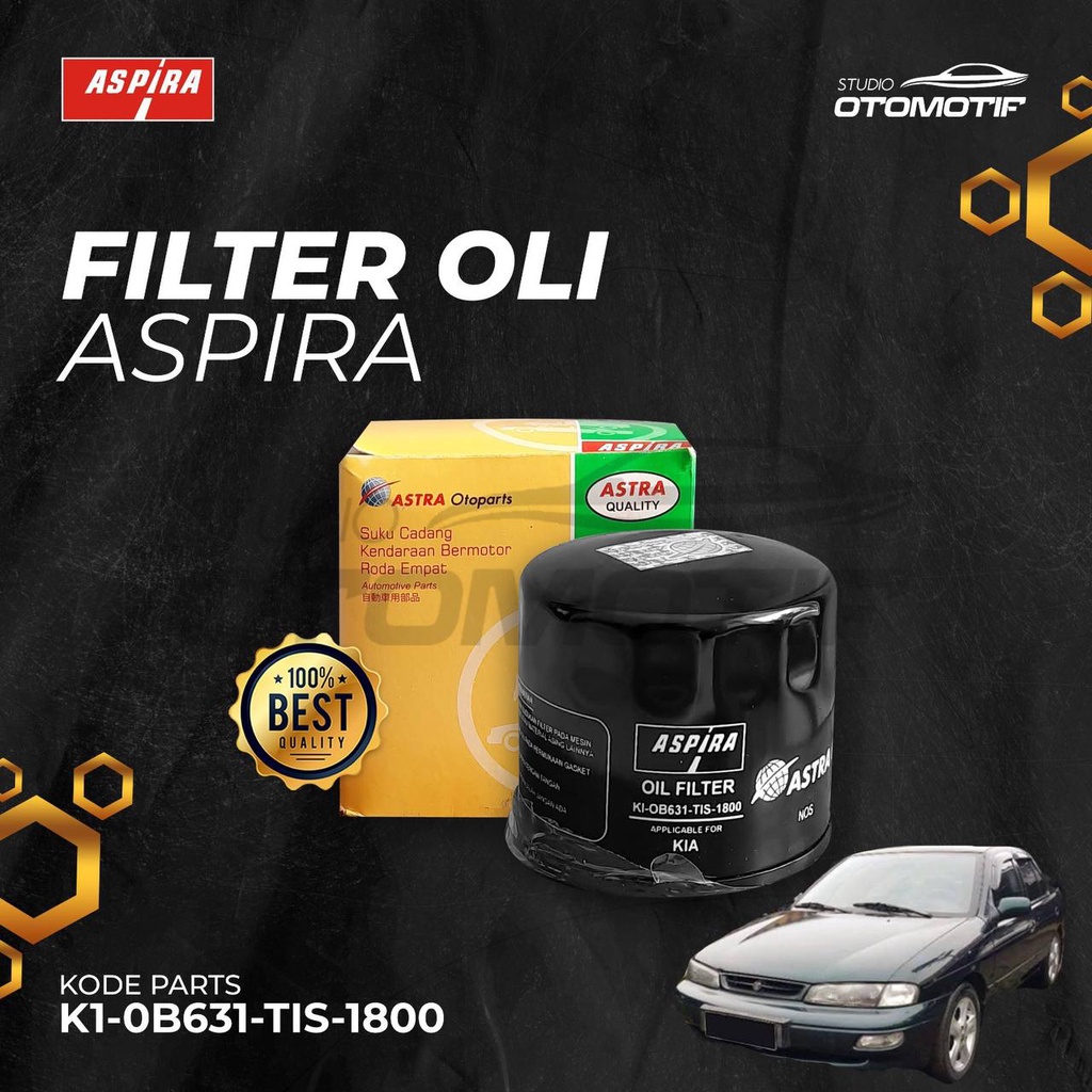 Jual ASPIRA FILTER OLI TIMOR SEPHIA KI-OB631-TIS OIL FILTER | Shopee ...