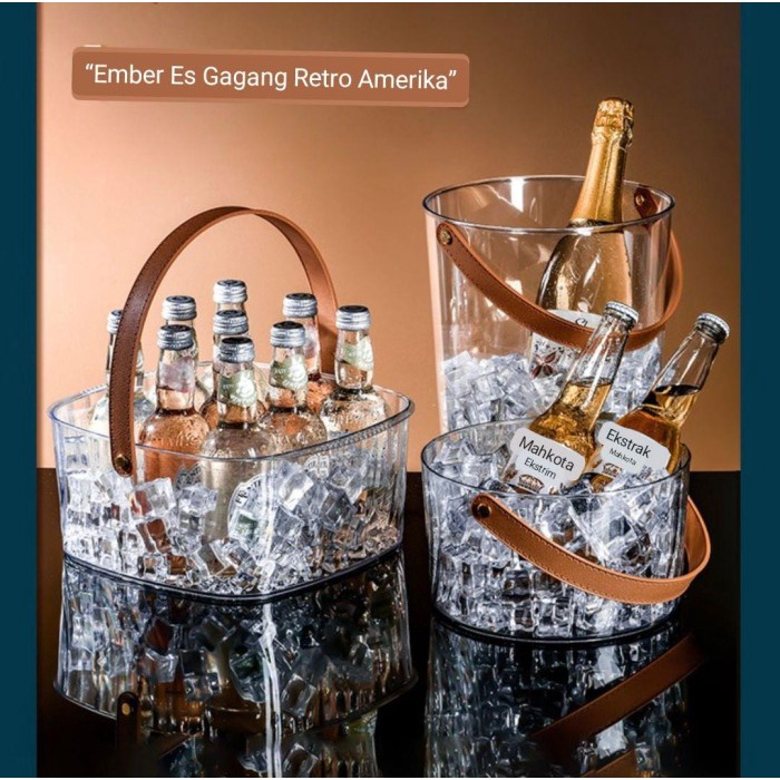 Jual Keranjang Ice Bucket Transparan Bening untuk es Minuman Bucket ...