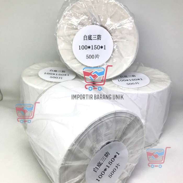 Jual IMB -F306- KERTAS STIKER RESI LABEL THERMAL 100mm x 150mm | Shopee Indonesia