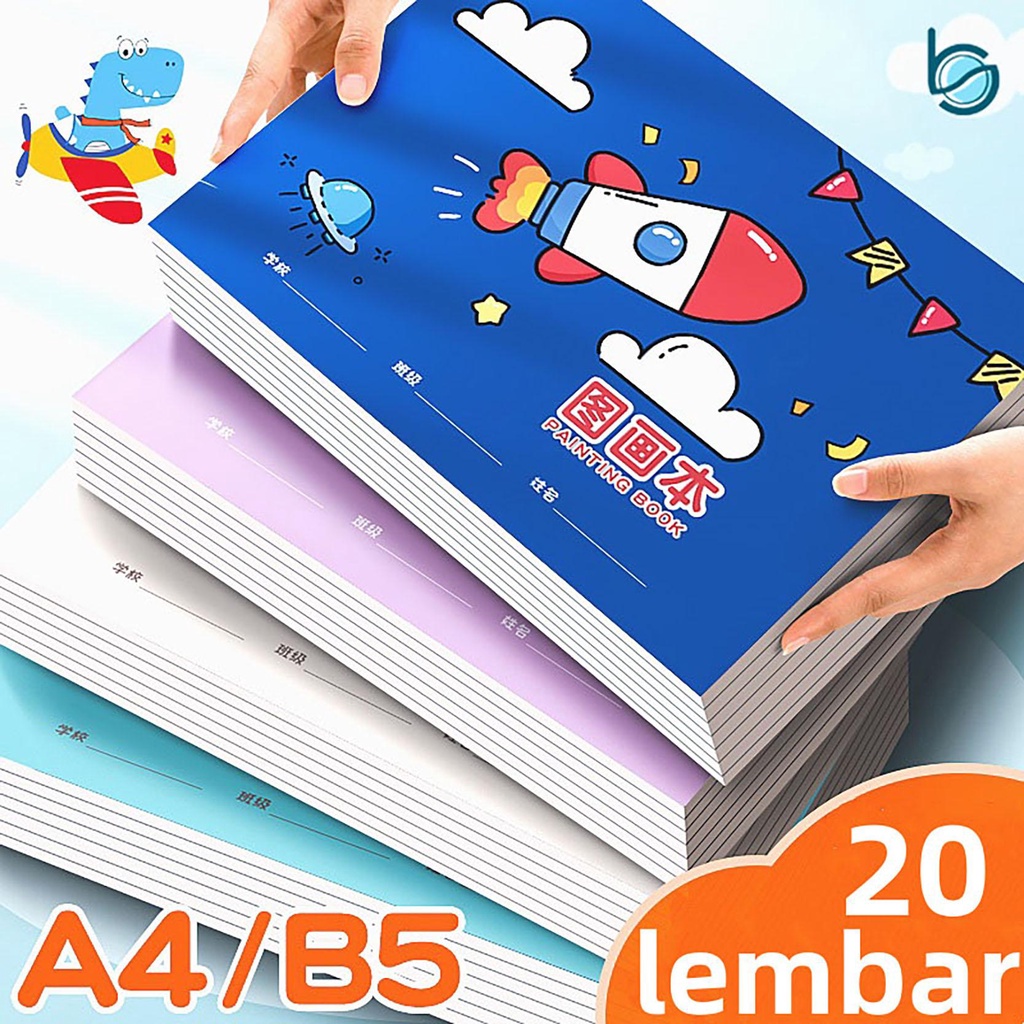 Jual A4/B5 Painting Book / Buku Gambar 20 Lembar Kertas Tebal Tidak ...