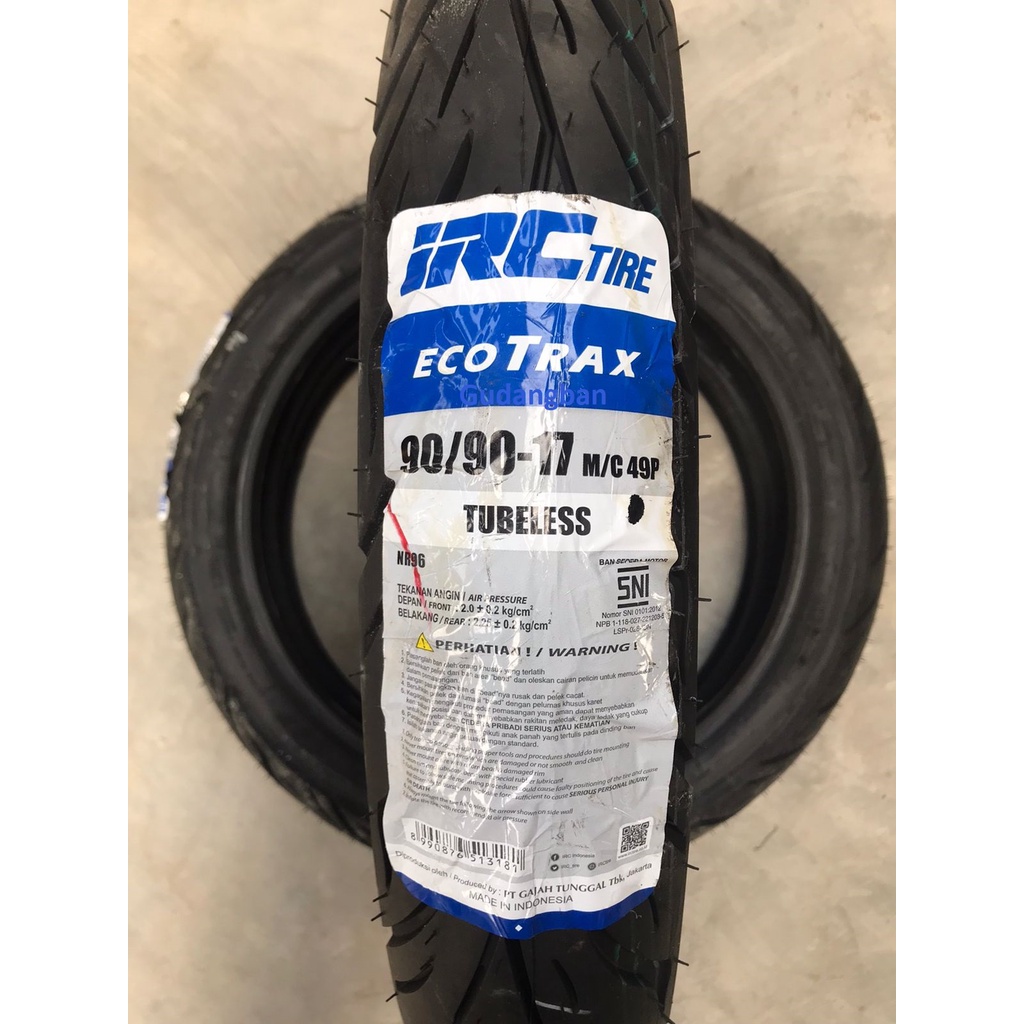 Jual ( RING 17 ) ECOTRAX 90 / 90 - 17 IRC NR96 Ban Luar Motor Bebek FREE PENTIL | Shopee Indonesia