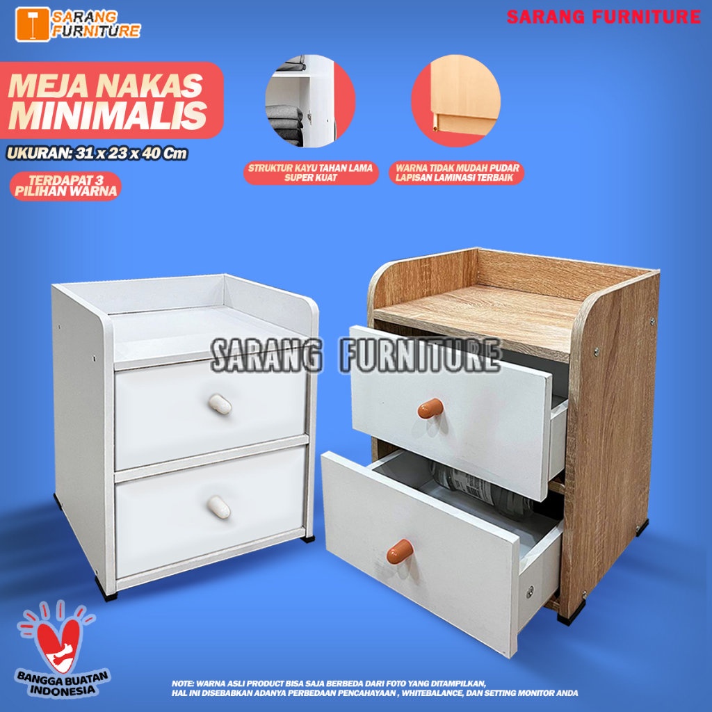 Jual MEJA NAKAS 2 LACI KINGDOM MEJA NAKAS MINIMALIS MINI BEDSIDE TABLE ...