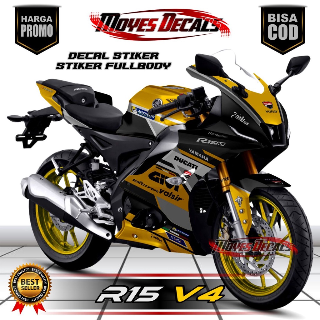 Jual Decal R15 V4 Motif Warna Kuning | Shopee Indonesia