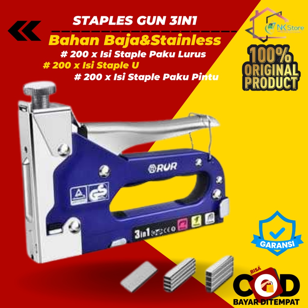 Jual 3in1 Staples Steples Kayu Jok Motor Tembak 3 in 1 Multifungsi ...