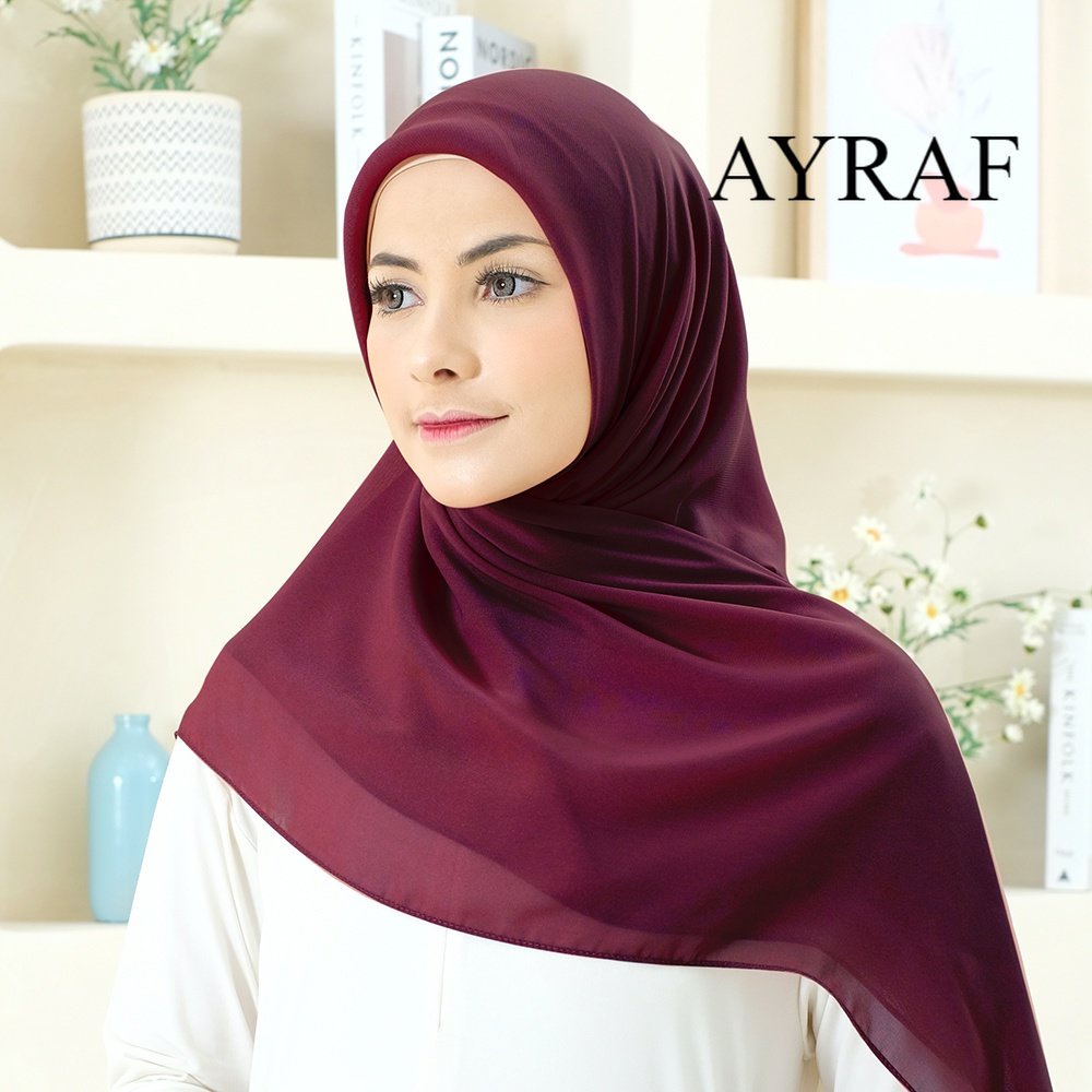 Jual kerudung hijab segiempat paris premium anti letoy jahit tepi size ...