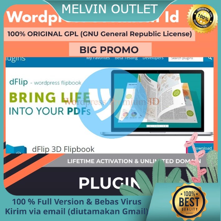 Jual DearFlip Realistic 3D Flip-books for WordPress Plugin WordPress | Shopee Indonesia