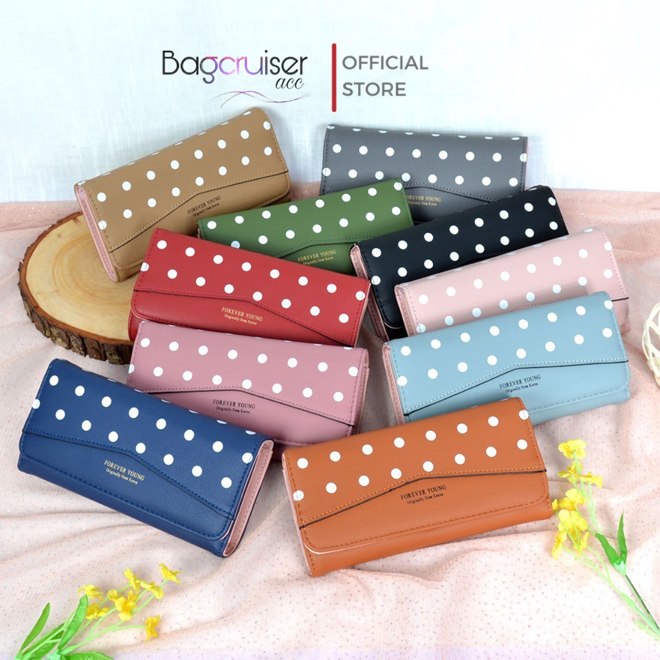 Jual Dompet Wanita Impor Dompet Panjang polka Forever Young 2306-20 ...