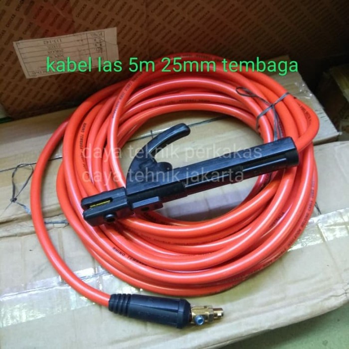 Jual KABEL LAS 25MM FULL TEMBAGA SET 5M - STANG LAS SET 25MM RHINO ...