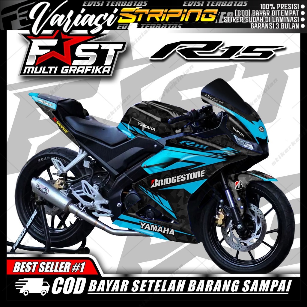 Jual BISA COD STIKER Decal R15 V3 Sticker Decal Motor Yamaha R15 V3 ...