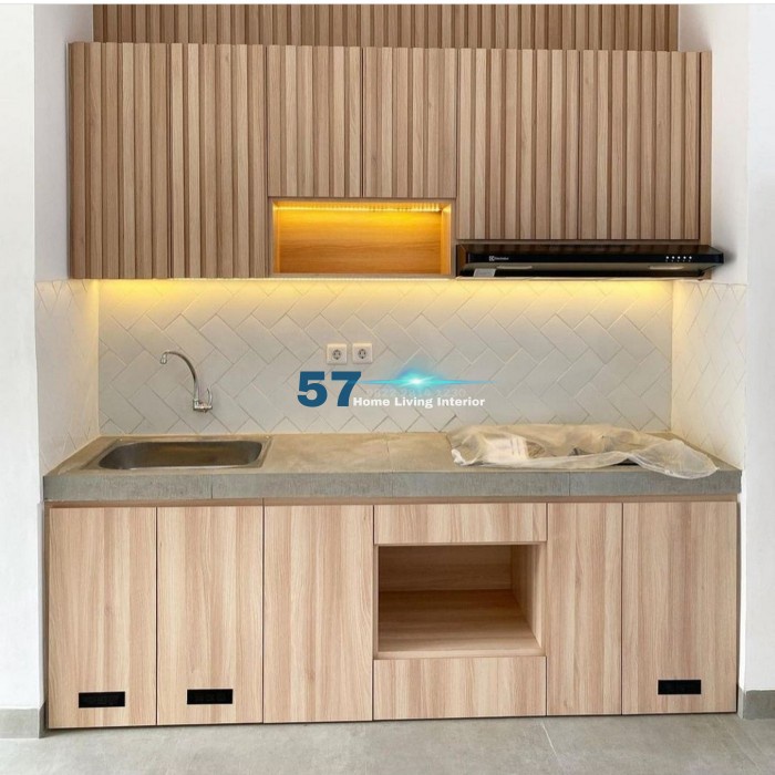 Jual Lemari Kitchen Set Modern Minimalis Bahan Multiplek HPL Free ...