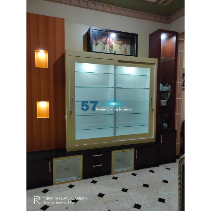 Jual Lemari Partisi Penghias Ruangan - Rak Serbaguna Bahan Plywood HPL ...