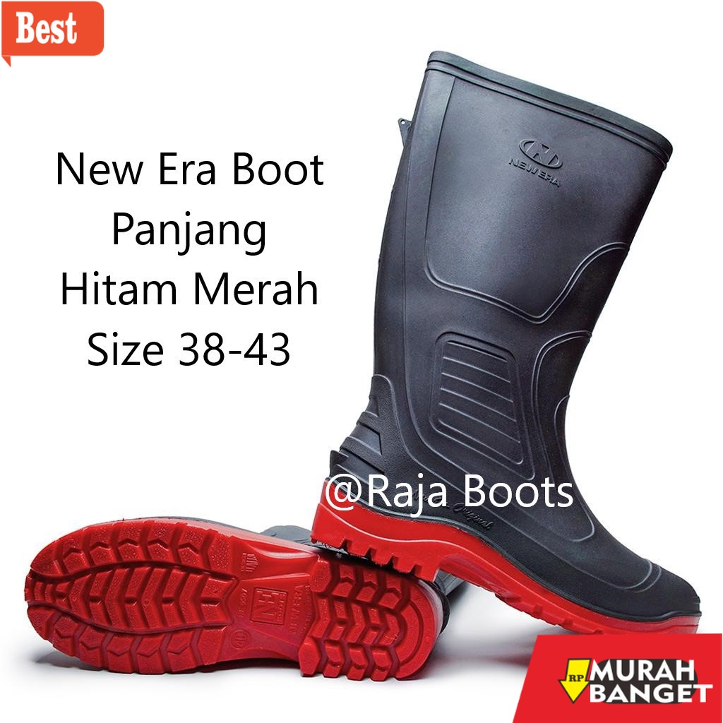 Jual Boot pria terbaru- Sepatu Boot New Era Proyek Hitam Merah | Shopee ...