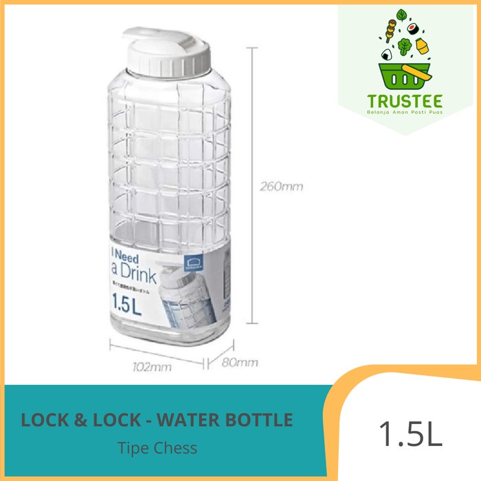 Jual Lock n lock Botol Air Minum 1.5L Lock and lock Plastik Water ...