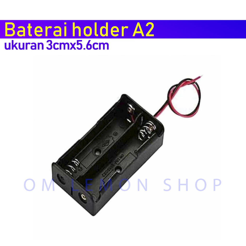Jual Tempat kotak baterai A2 Holder baterai 2 slot AA Battery Kotak ...