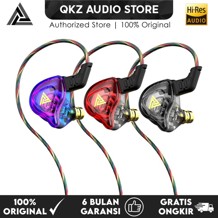 Jual QKZ AK6 DMX Basshead Earphone With Mic Headset Bass Gaming Mic ...