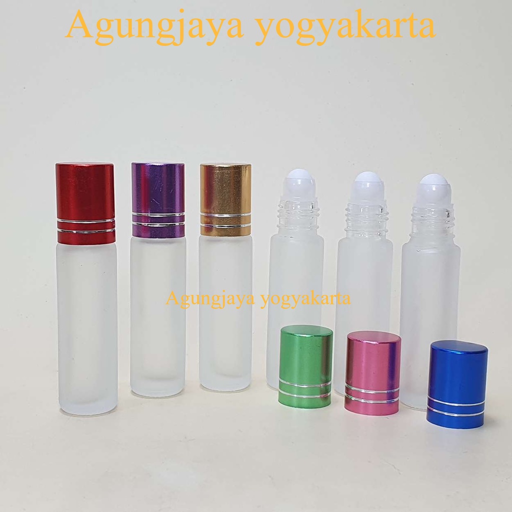 Jual Botol Roll On 8 ml Clear Frossted Tutup Bola Roll On Pp Putih ...