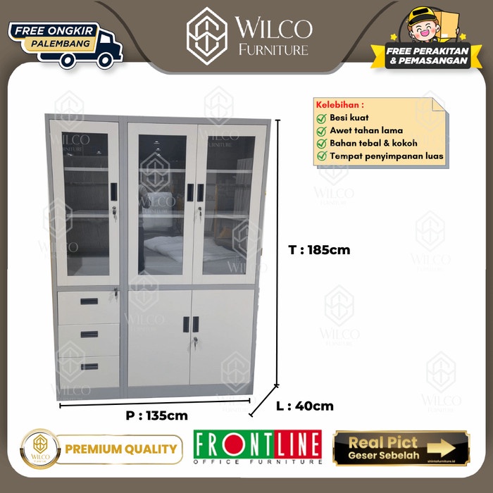 Jual Lemari Arsip Frontline 3 Pintu FC 306 / Filling Cabinet Lemari File | Shopee Indonesia