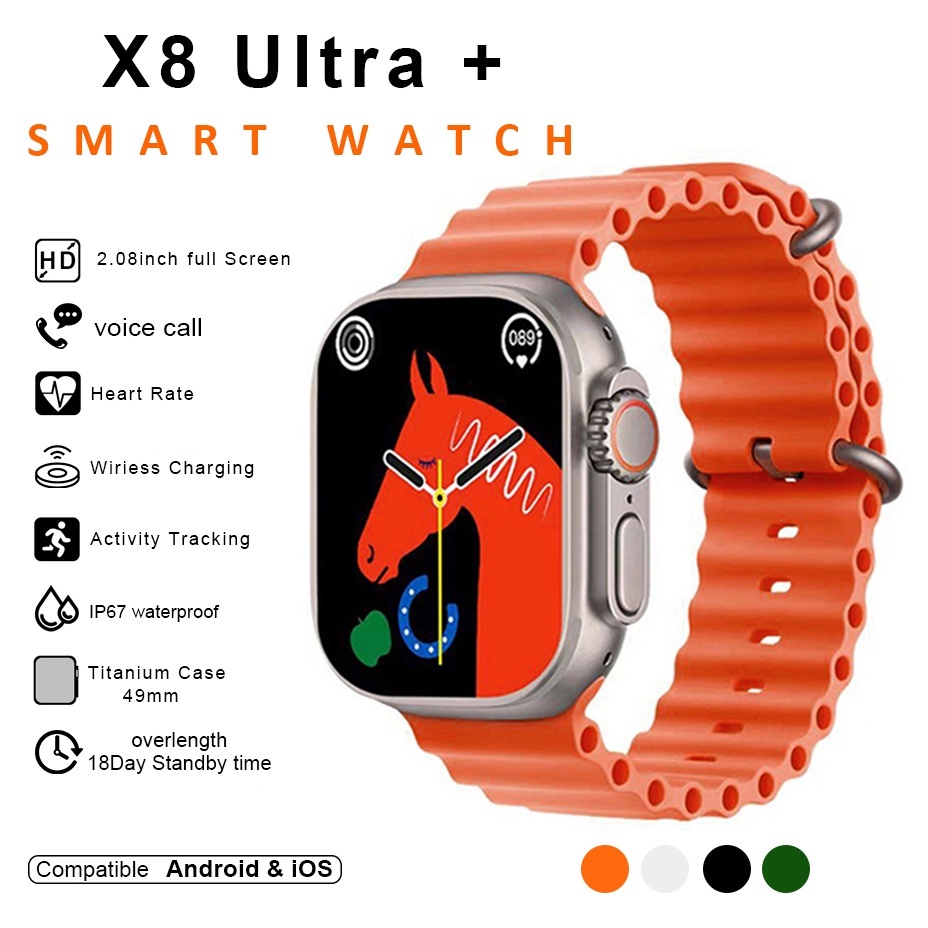 Jual JAM TANGAN SMARTWATCH X8 ULTRA 49MM 2.08INCH BlLUETOOTH SMARTWATCH ...