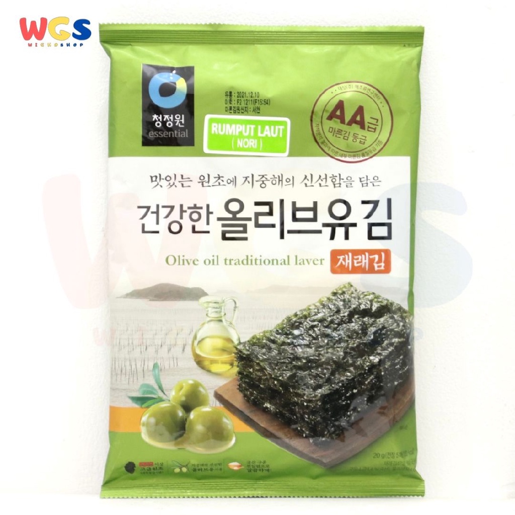 Jual Chung Jung One Korean Seaweed Nori Olive Oil Traditional Laver 20 ...