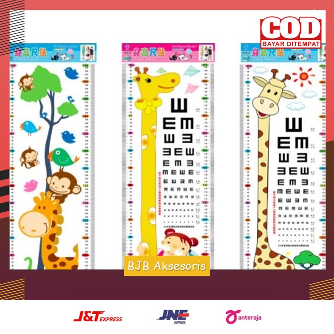 Jual STICKER DINDING TINGGI BADAN DINDING PENGUKUR ANAK STICKER WALL ...