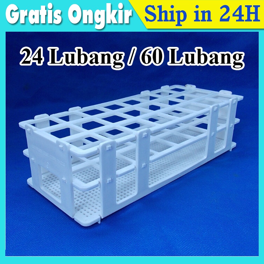 Jual Rak Tabung Reaksi 60 Lubang Plastik / Test Tube Rack | Shopee ...
